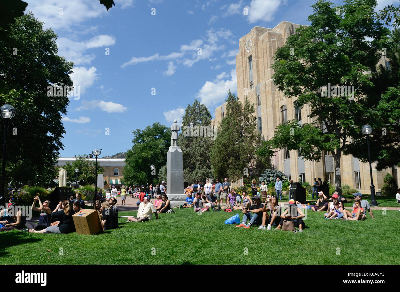 Local Boulder residents congregated at the Boulder County Courthouse to ...