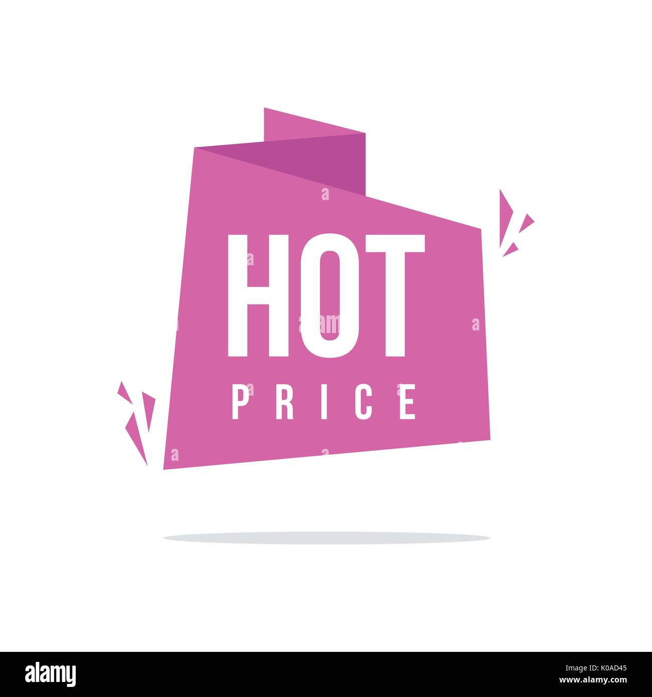 Pink background price label style special offer Stock Vector Image ...