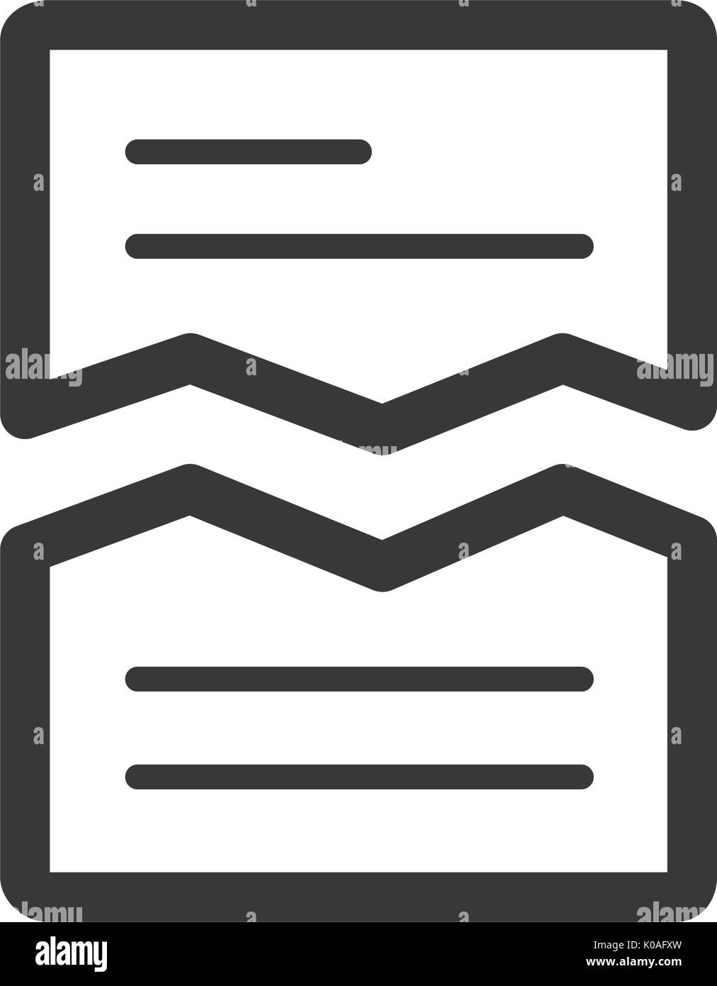 office torn paper line icon Stock Vector Image & Art - Alamy