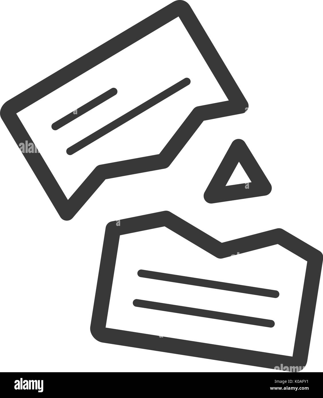 office paper torn line icon Stock Vector Image & Art - Alamy