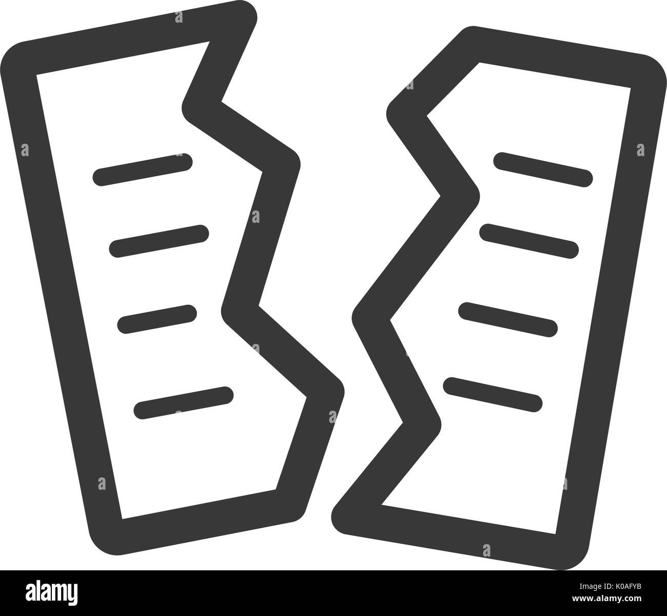 office torn paper line icon Stock Vector Image & Art - Alamy