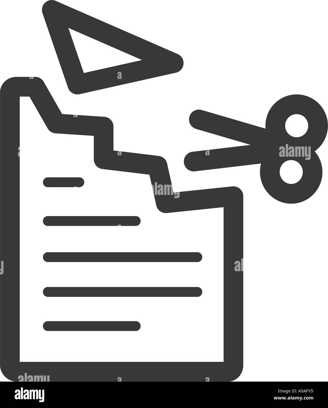 Scissors vector element icon Black and White Stock Photos & Images - Alamy