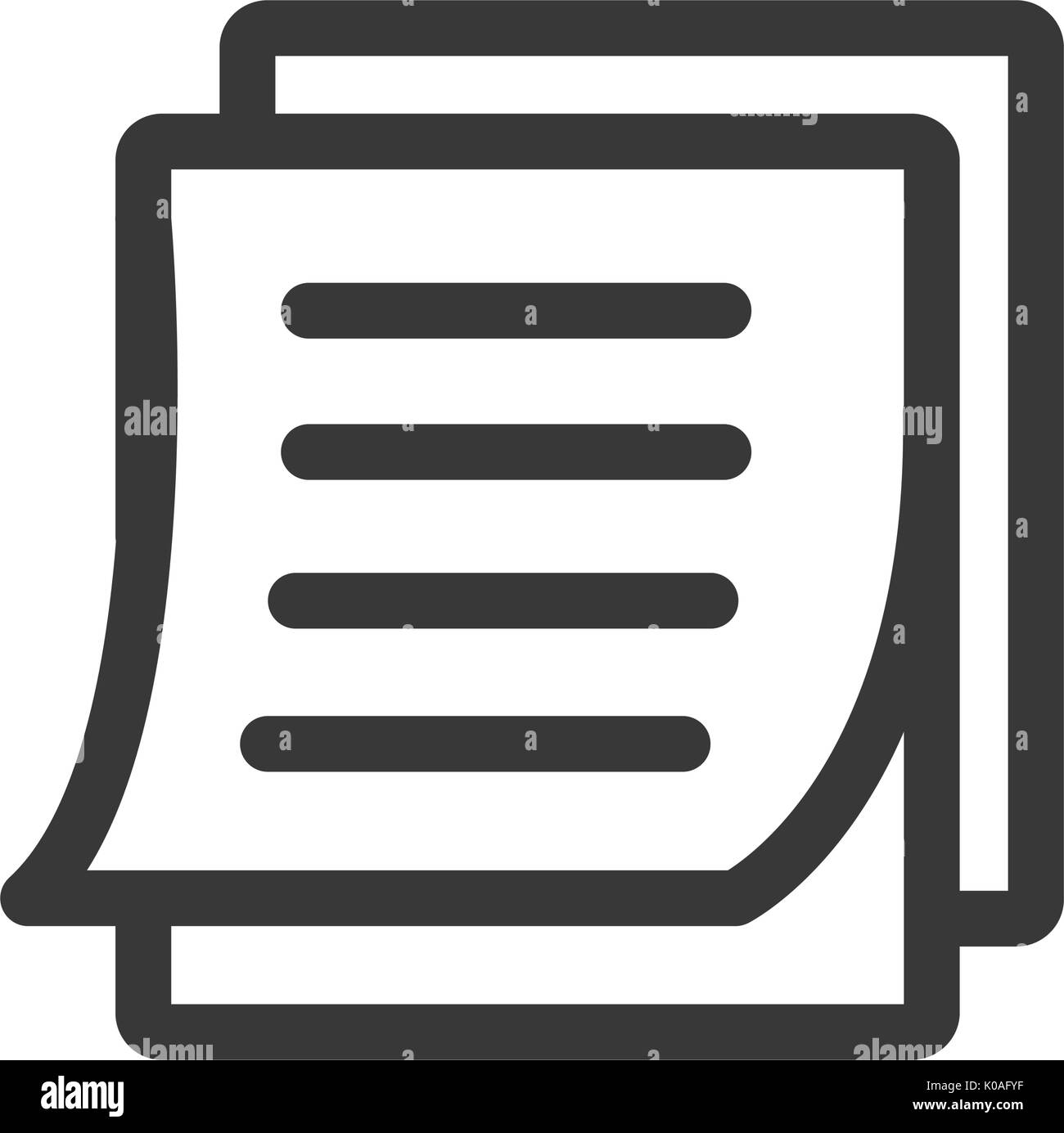 office two paper line icon Stock Vector Image & Art - Alamy