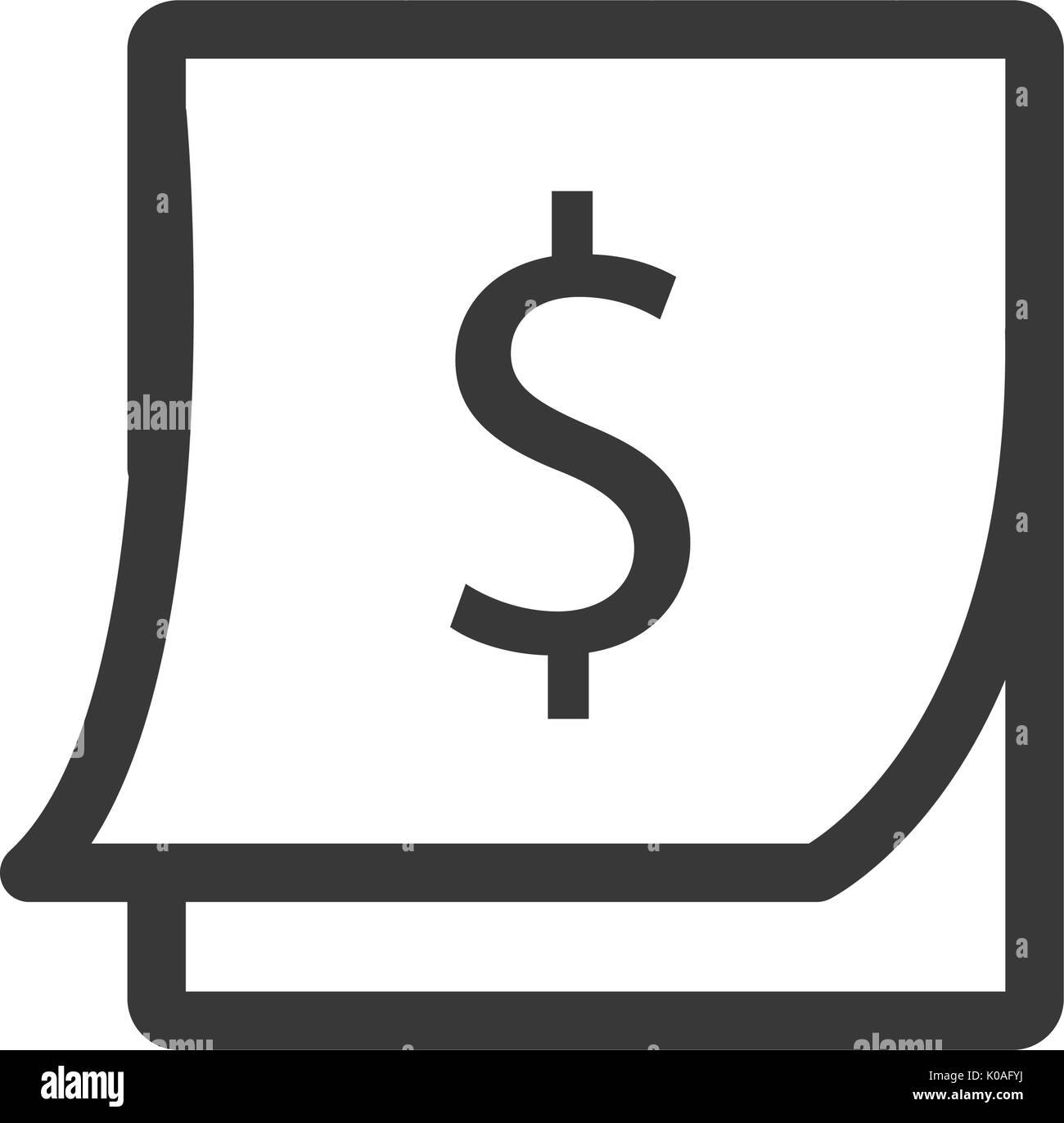 office two paper with symbol line icon Stock Vector Image & Art - Alamy