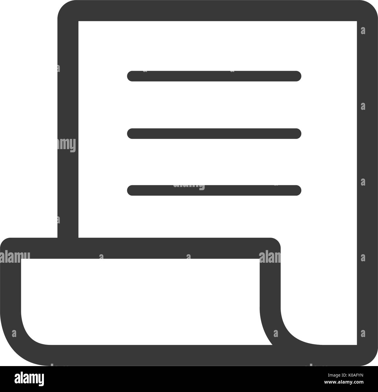 office paper line icon Stock Vector Image & Art - Alamy