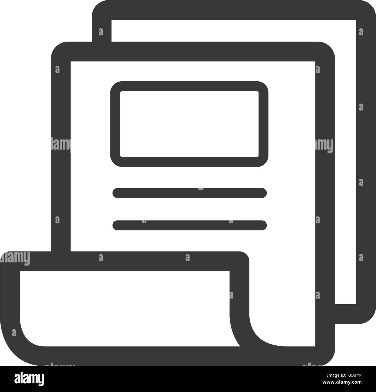 office two paper line icon Stock Vector Image & Art - Alamy