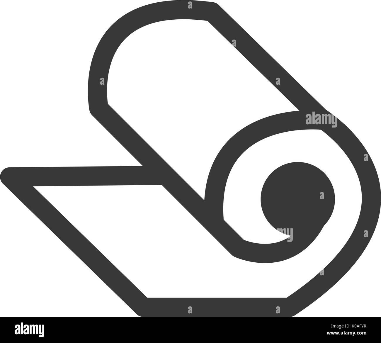 Blank paper roll icon Black and White Stock Photos & Images - Alamy