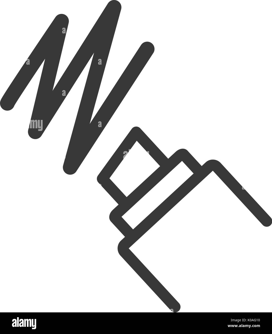 Set school stationery notebook Black and White Stock Photos & Images ...