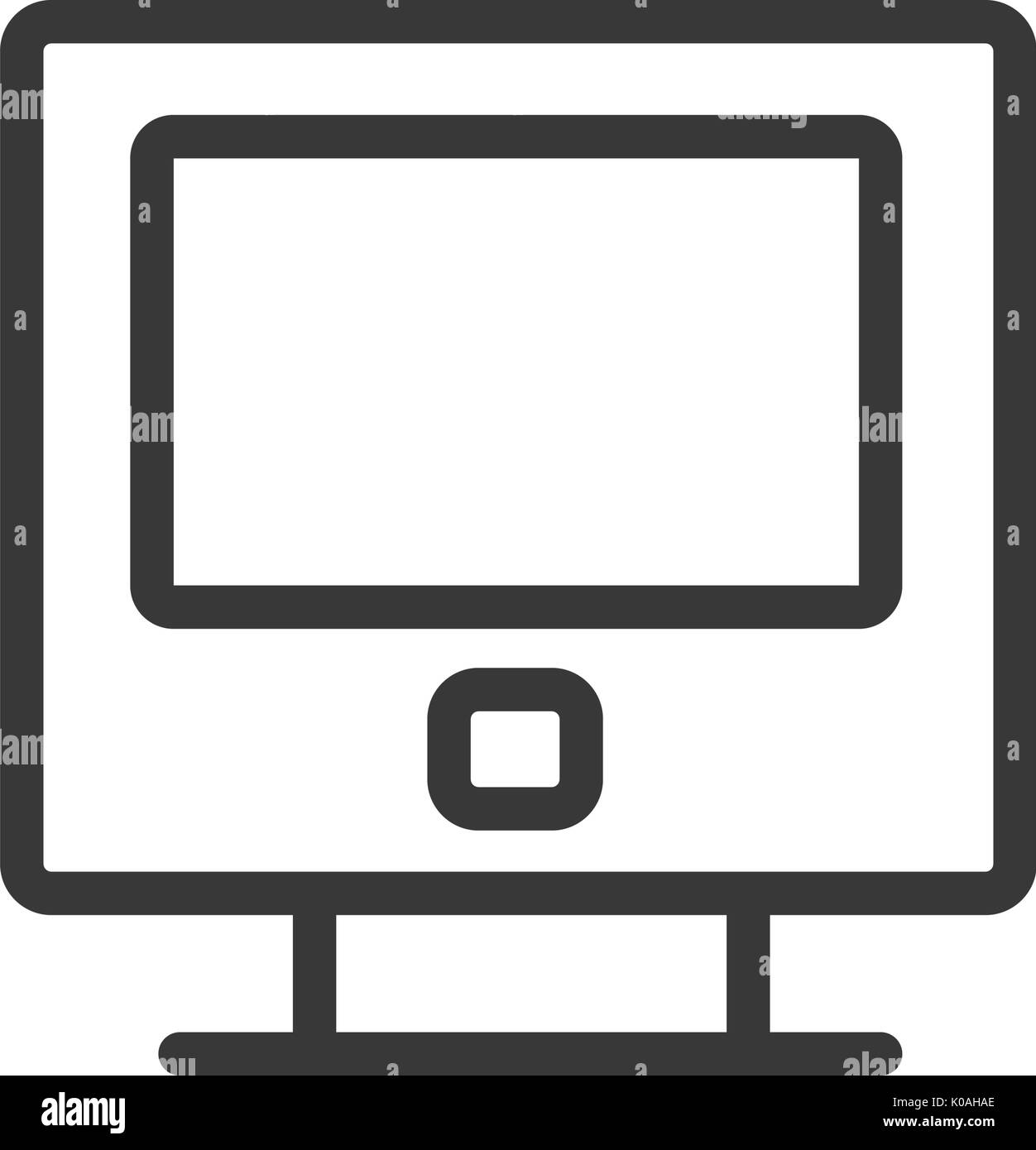 computer icon line Stock Vector Image & Art - Alamy