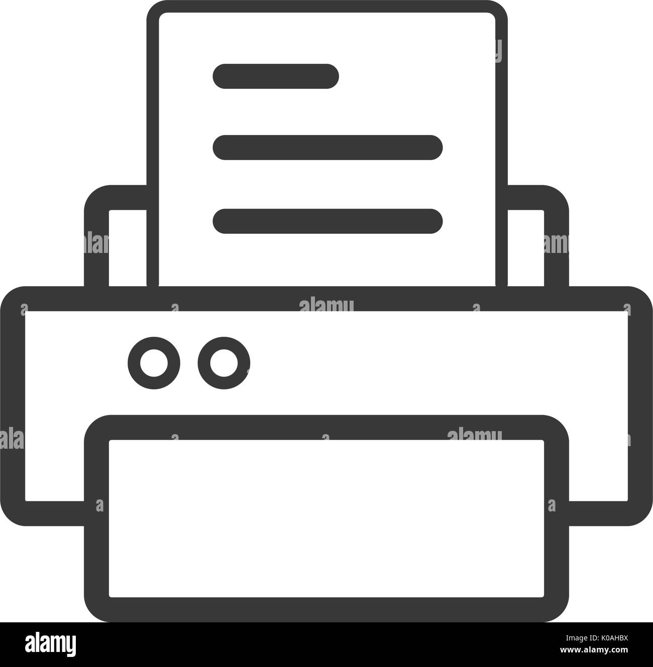 Printer vector vector vectors Black and White Stock Photos & Images - Alamy