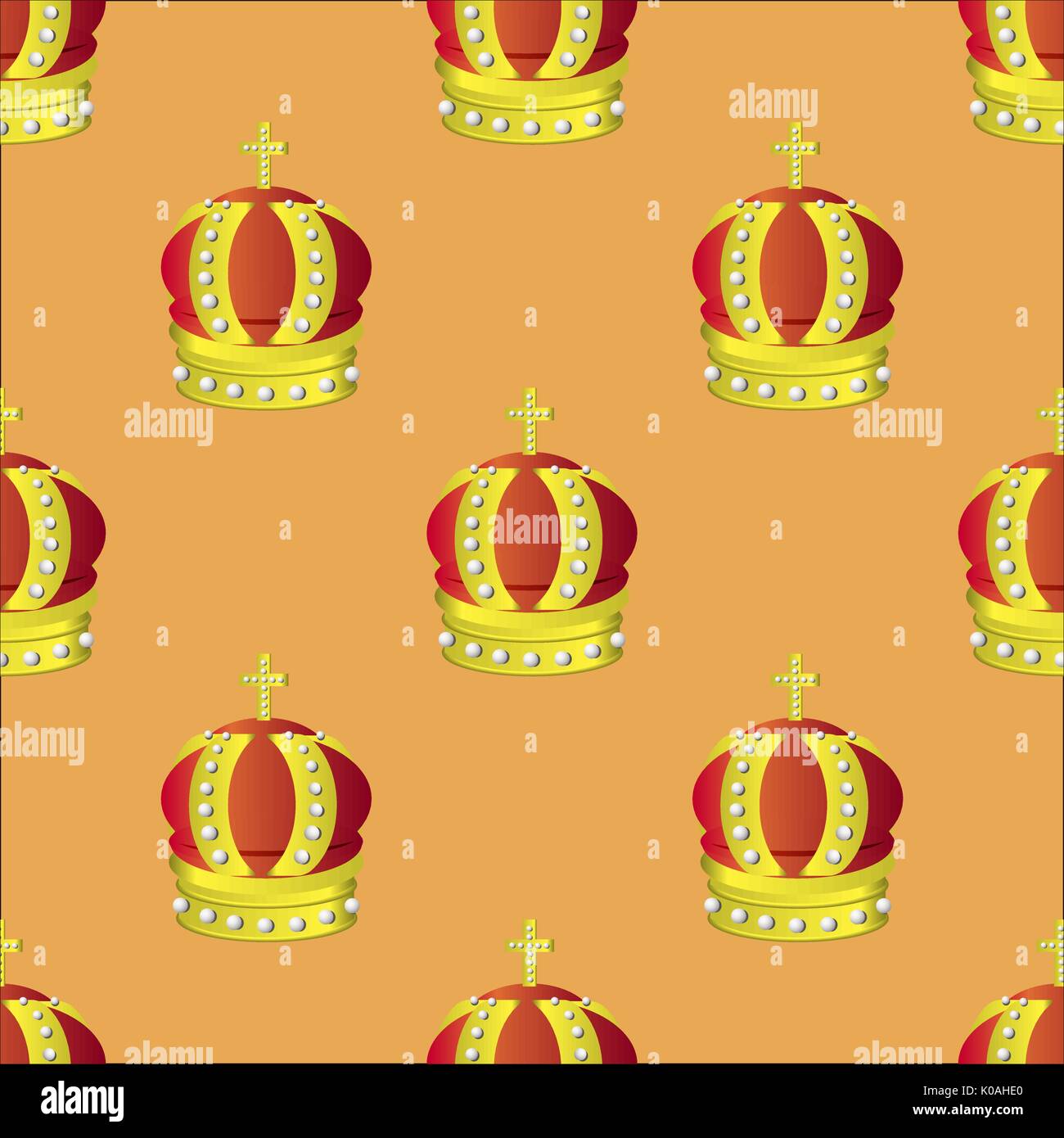 Golden Crown Seamless Pattern Stock Vector Image & Art - Alamy