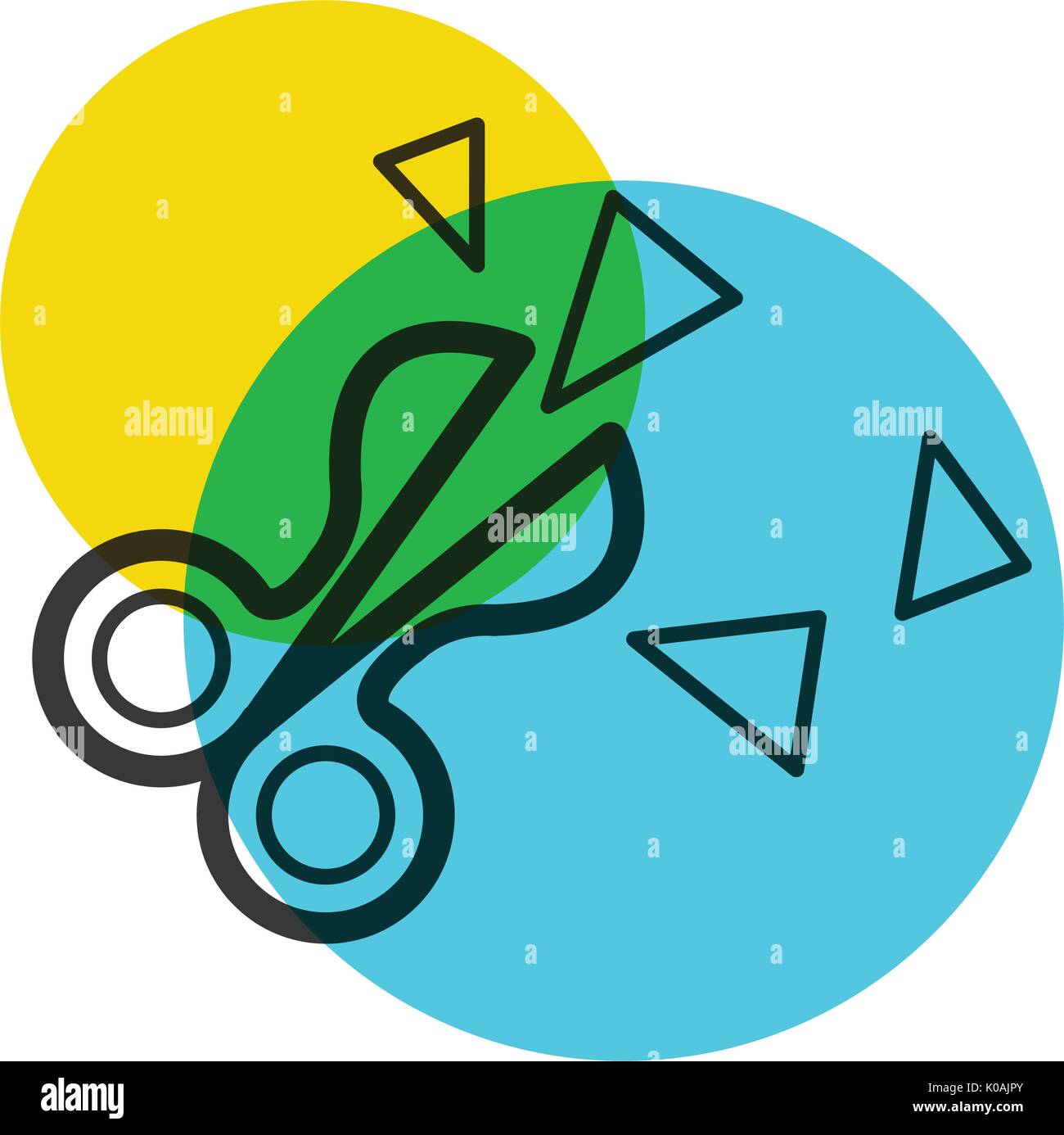 Scissors icon color mark Stock Vector Image & Art - Alamy