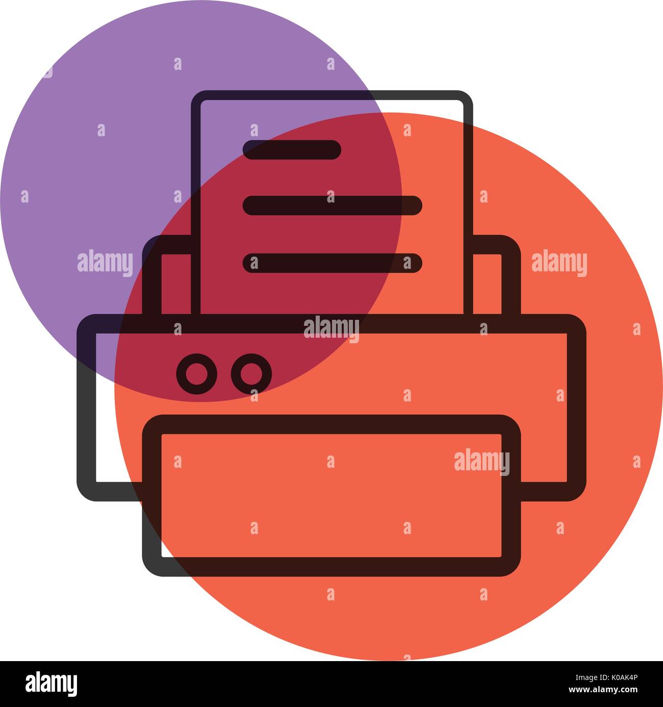 Printer vector icon color mark Stock Vector Image & Art - Alamy