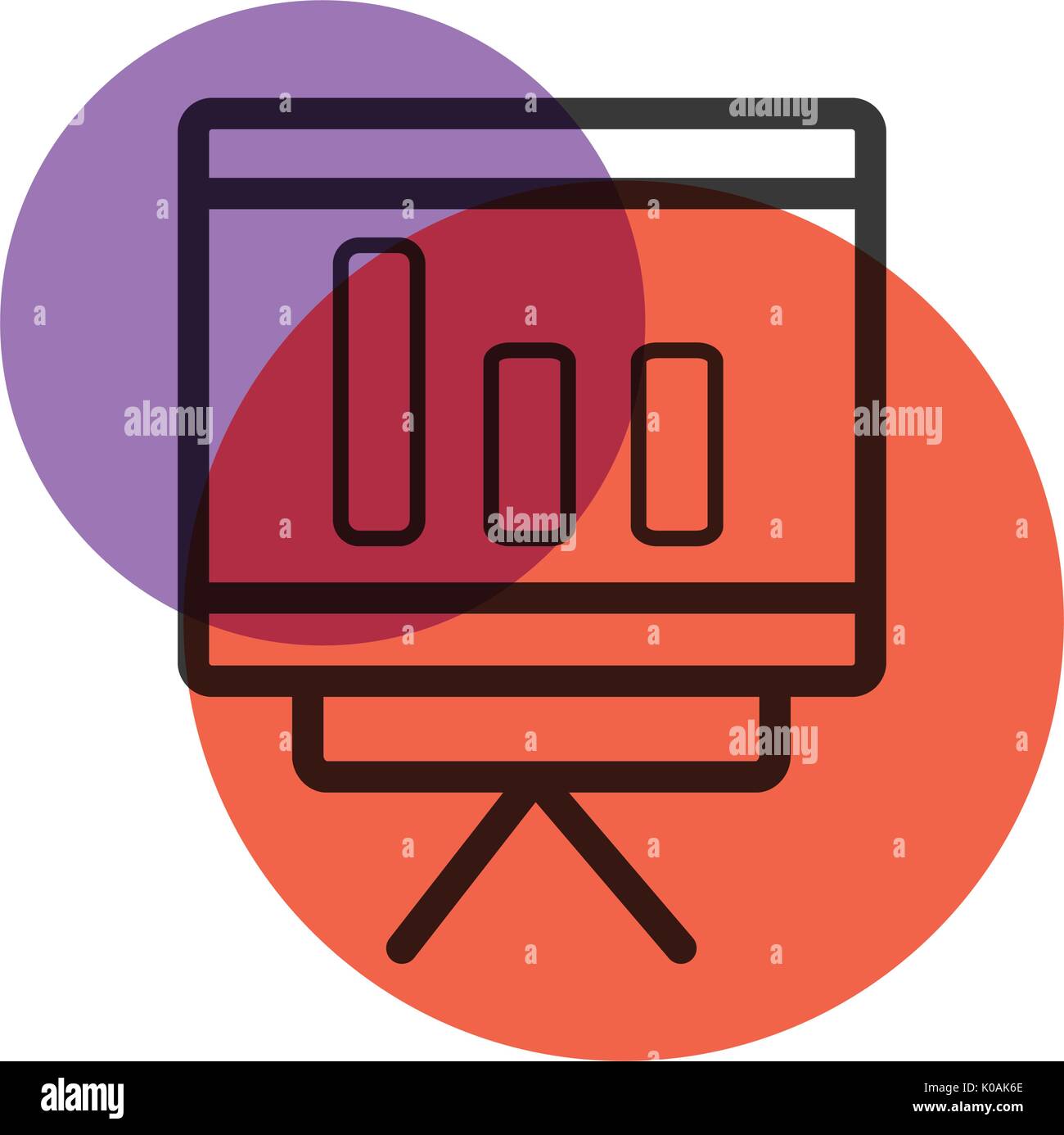 Presentation vector icon color mark Stock Vector Image & Art - Alamy