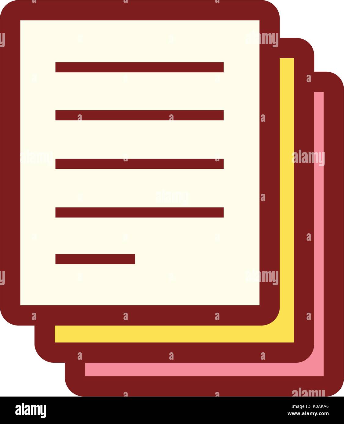 office paper cartoon styles icon Stock Vector Image & Art - Alamy