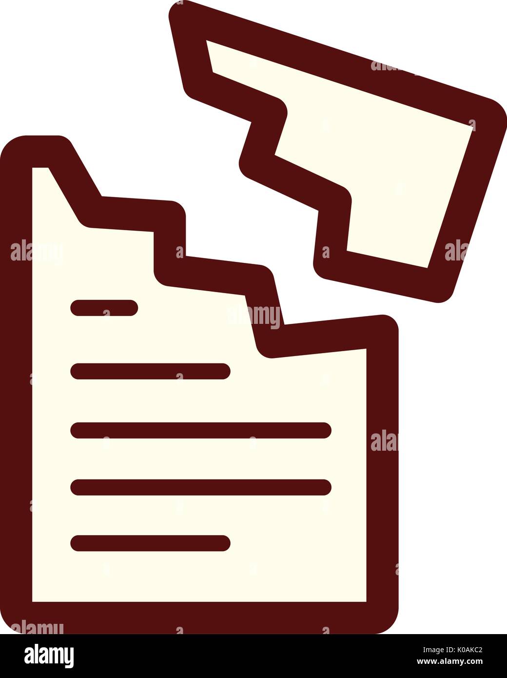 office paper torn cartoon styles icon Stock Vector Image & Art - Alamy