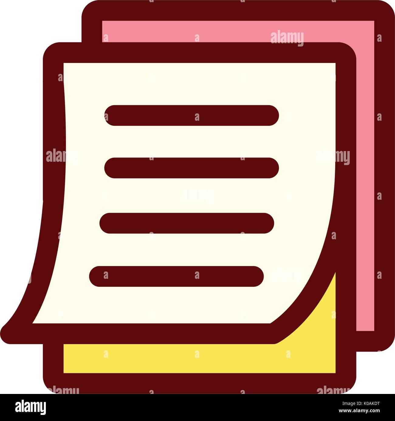 office two paper cartoon styles icon Stock Vector Image & Art - Alamy