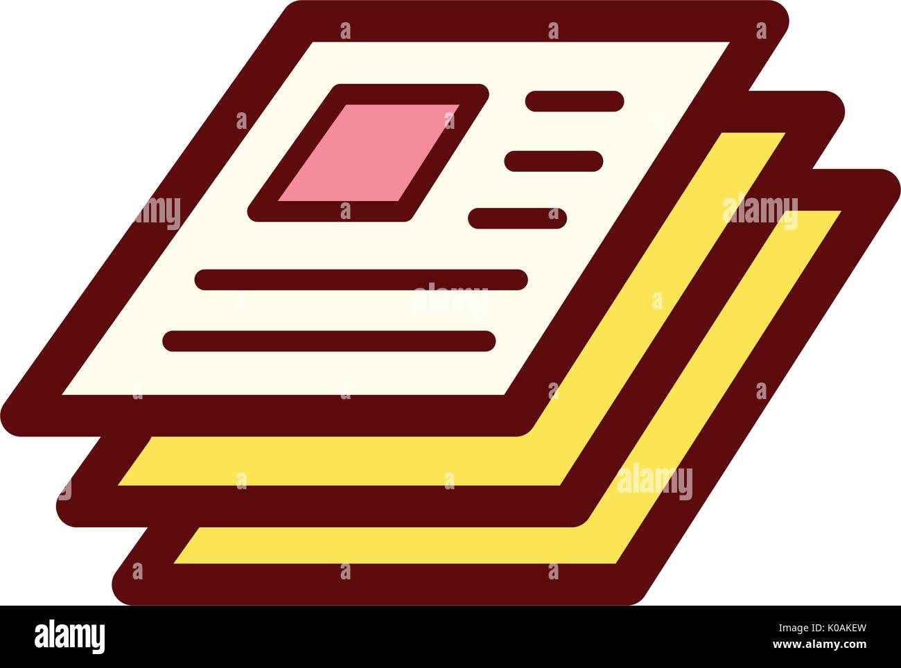 office news paper cartoon styles icon Stock Vector Image & Art - Alamy
