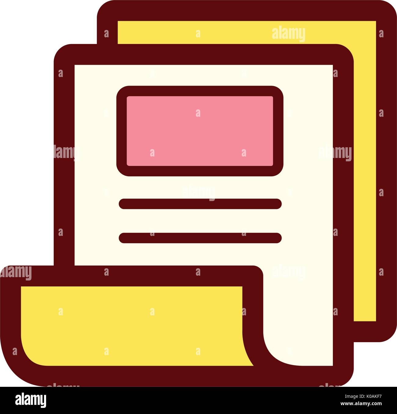 office two paper cartoon styles icon Stock Vector Image & Art - Alamy