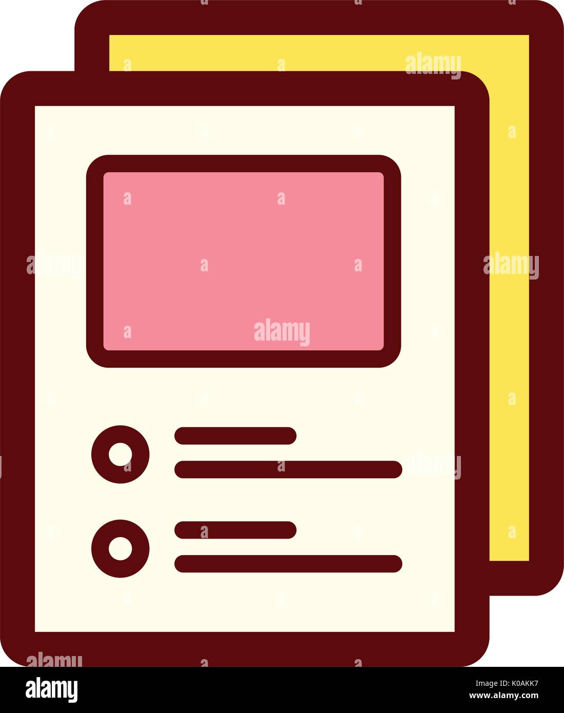 office two paper cartoon styles icon Stock Vector Image & Art - Alamy