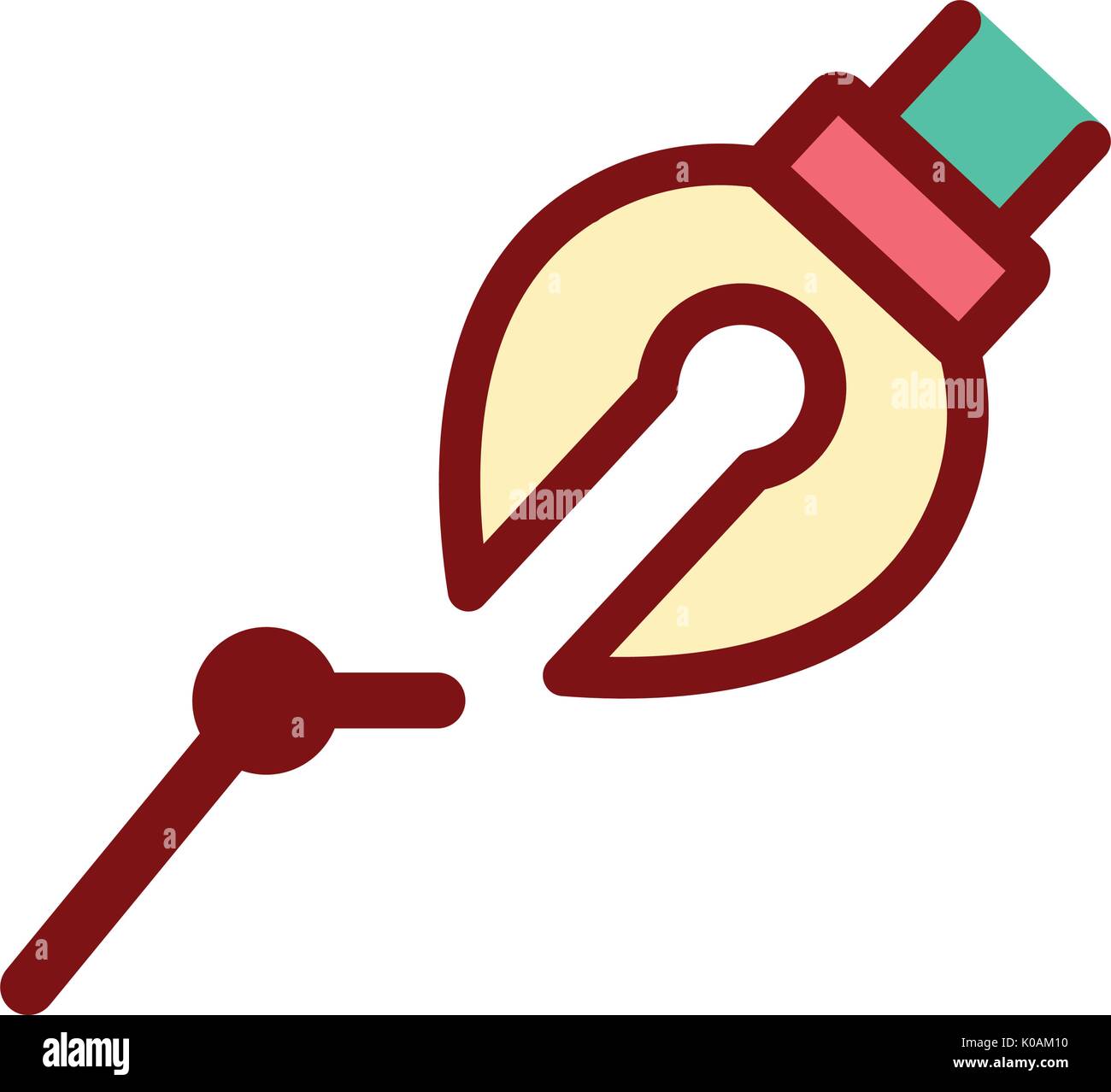 pen tool Stationery Office icon cartoon style Stock Vector Image & Art ...