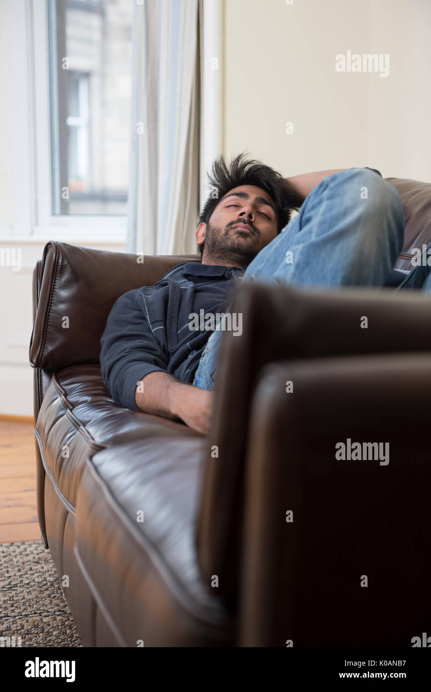 Asian man sleeping hi-res stock photography and images - Alamy