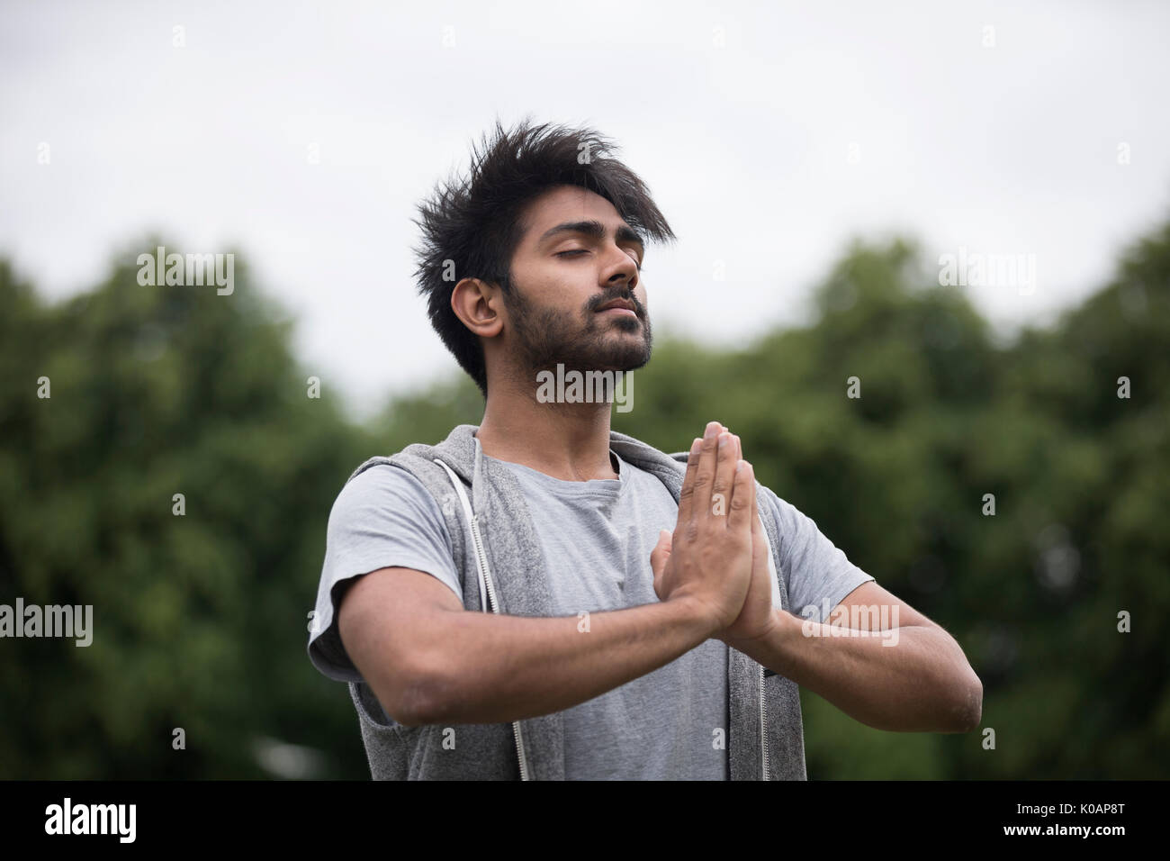 Indian man doing exercise hi-res stock photography and images - Alamy