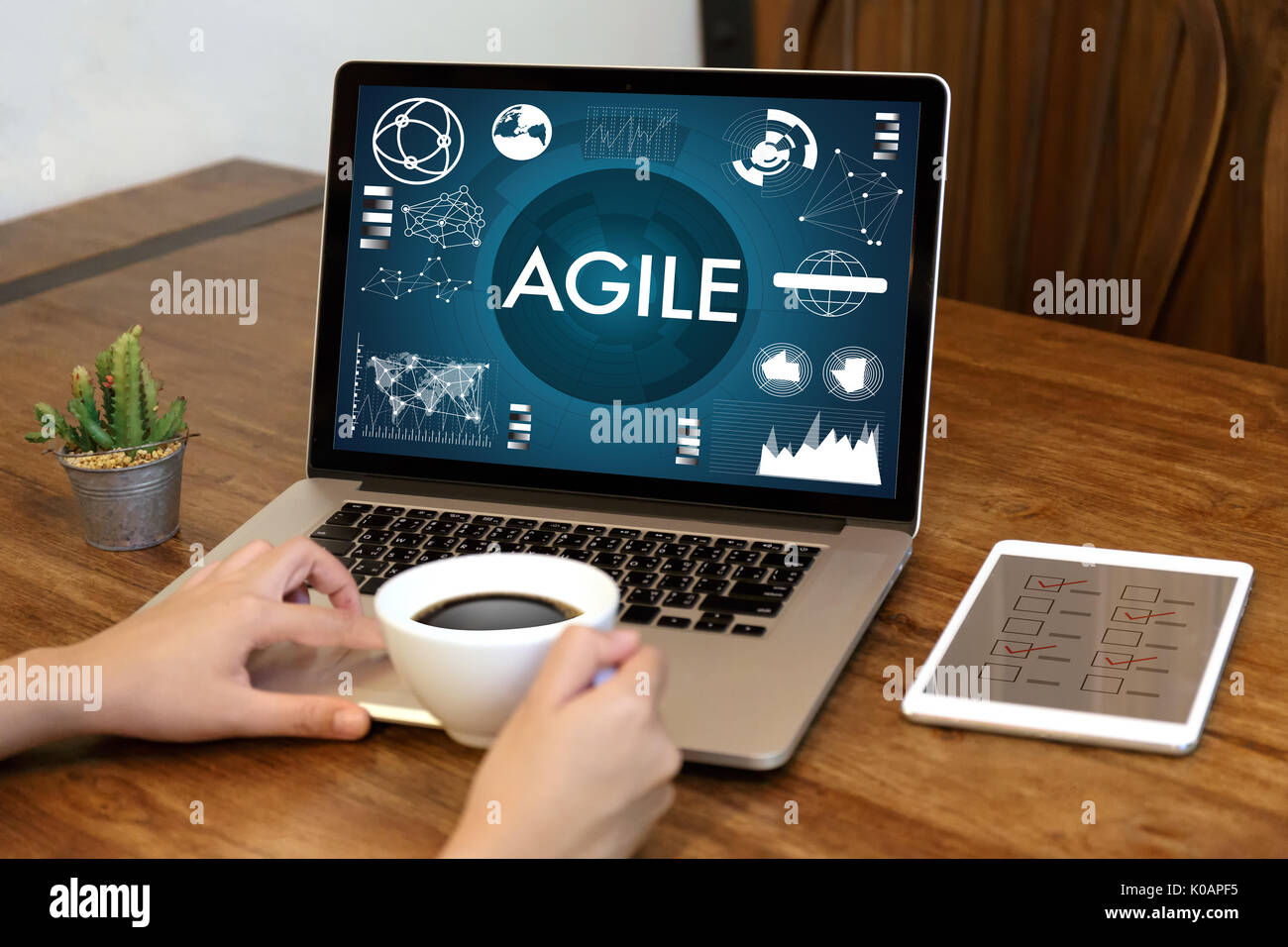 AGILE Agility Nimble Quick Fast Concept businessman working Stock Photo ...
