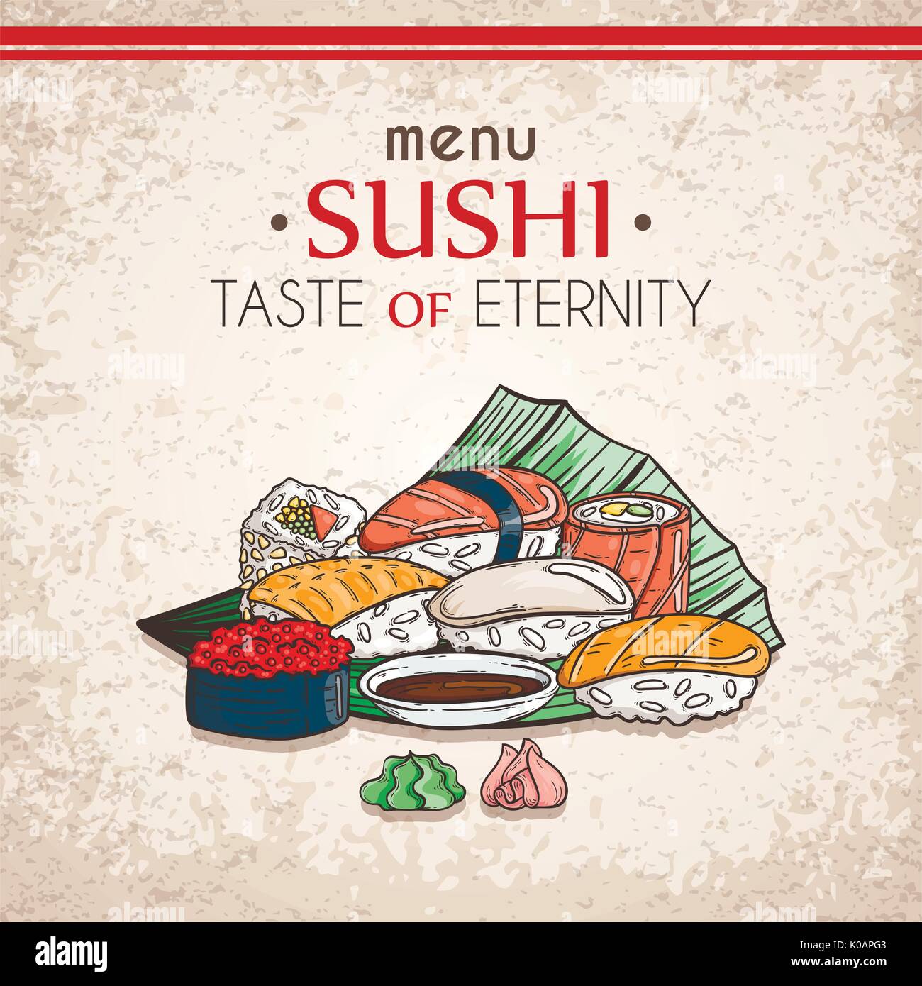Japanese dishes on traditional Stock Vector Images - Alamy