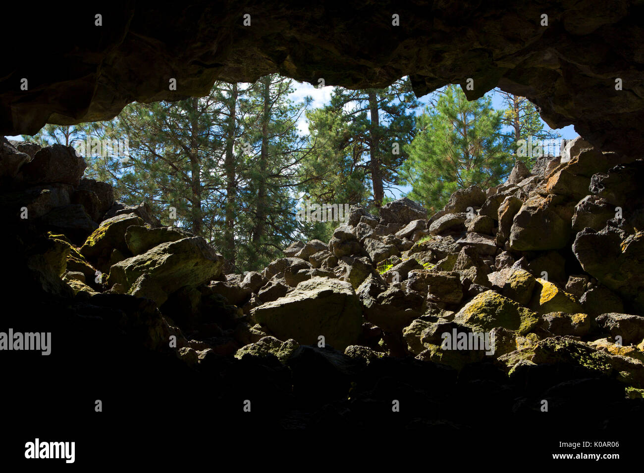 South Ice Cave, Deschutes National Forest, Oregon Stock Photo - Alamy