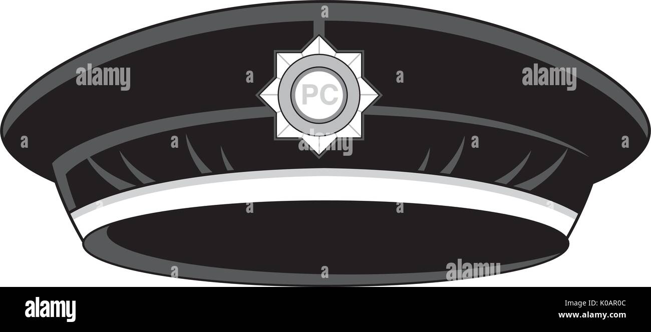 Cartoon British Policeman's Hat Vector Illustration Stock Vector Image ...