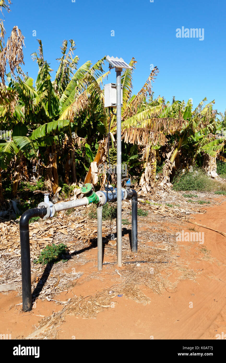 Solar panel for operating water pumps for Banana Plantation, Carnarvon ...