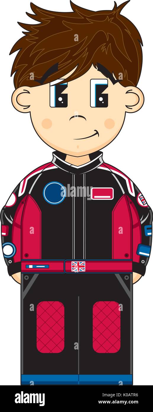 Cute Cartoon Motor Racing Driver Stock Vector Image & Art - Alamy