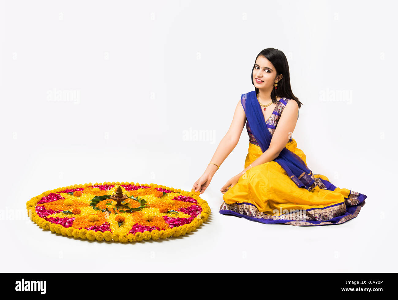 Nice Rangoli In Honor Of Women