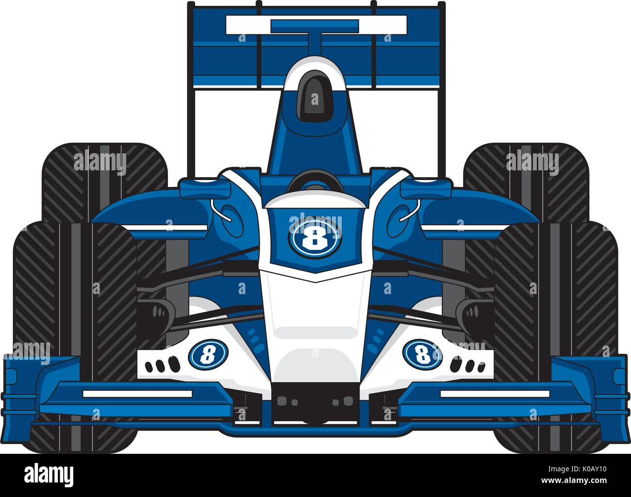 Cute Cartoon Motor Racing Sports Car Stock Vector Image & Art - Alamy