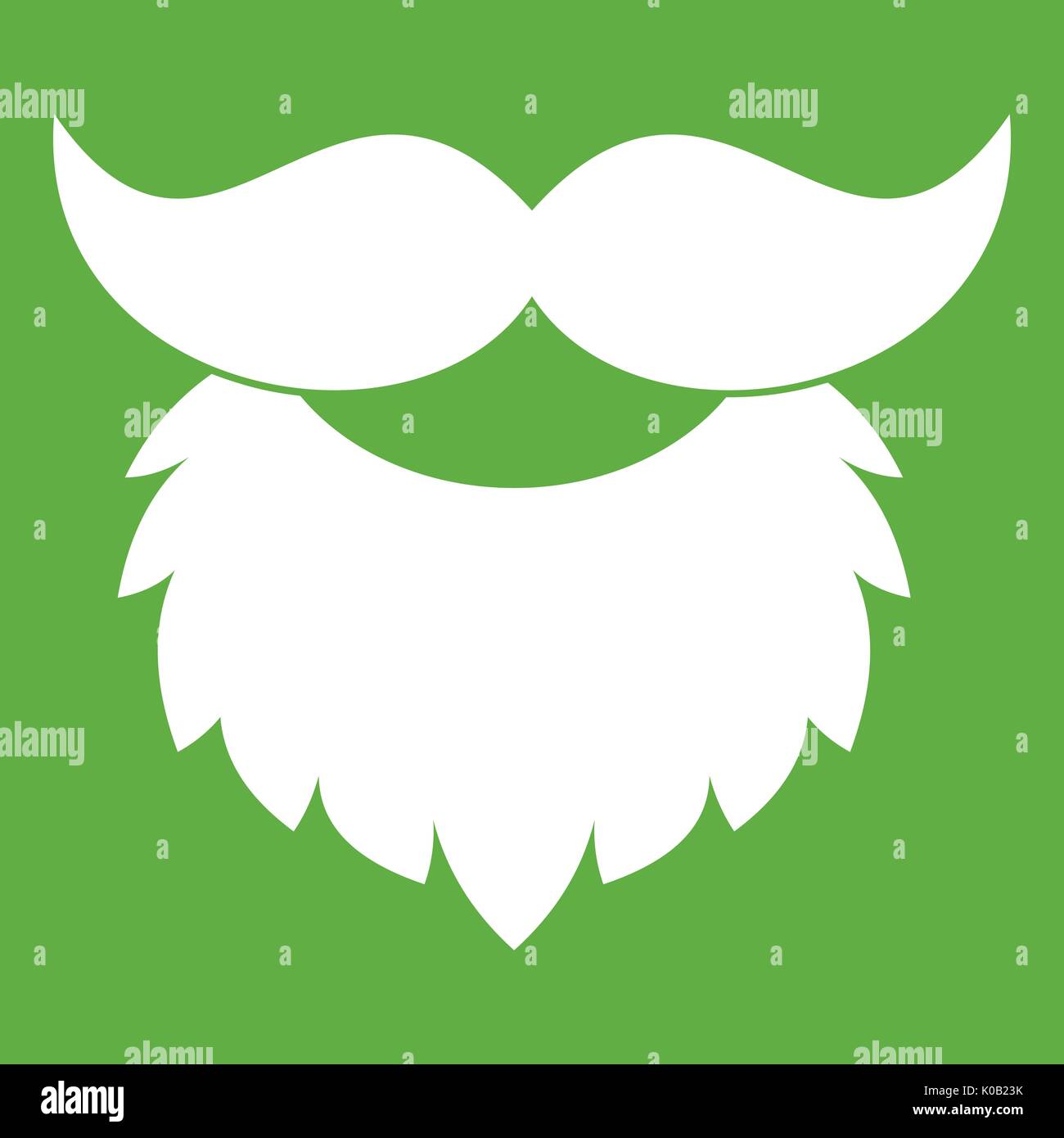 Beard and mustache icon green Stock Vector Image & Art - Alamy