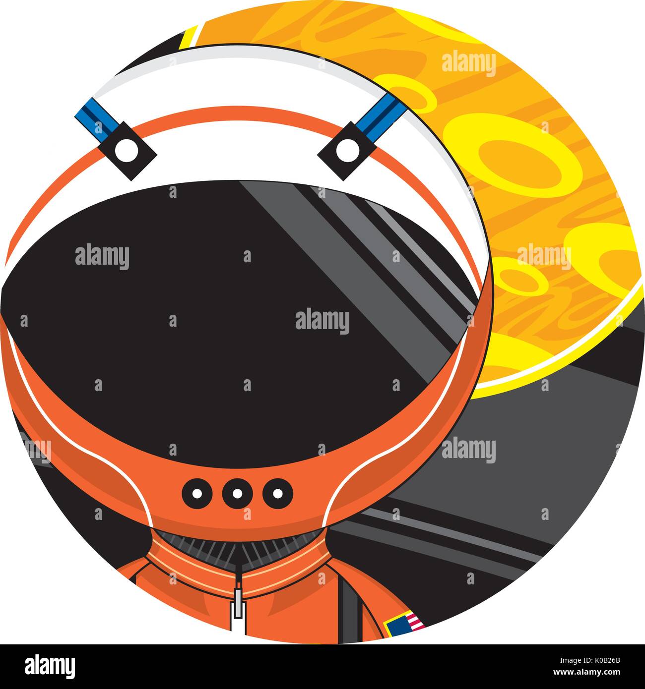 Cute Cartoon Astronaut - Spaceman Vector illustration Stock Vector ...