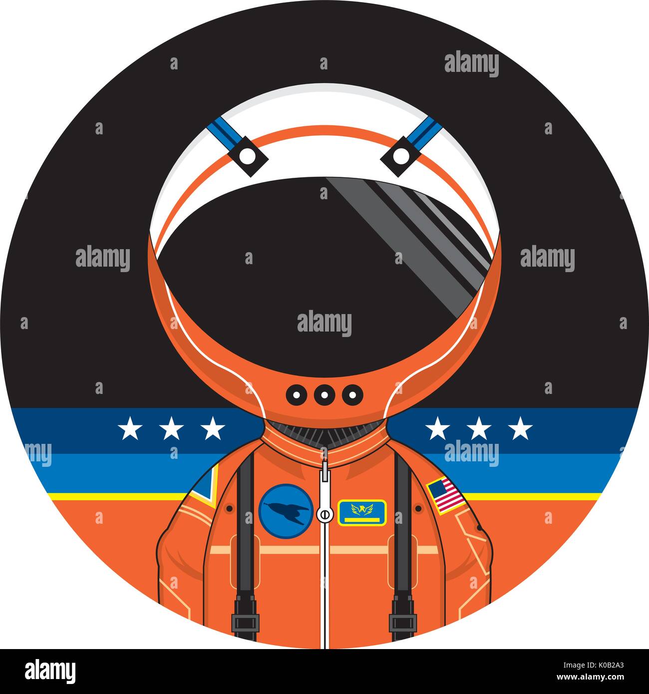 Cute Cartoon Astronaut - Spaceman Vector illustration Stock Vector ...