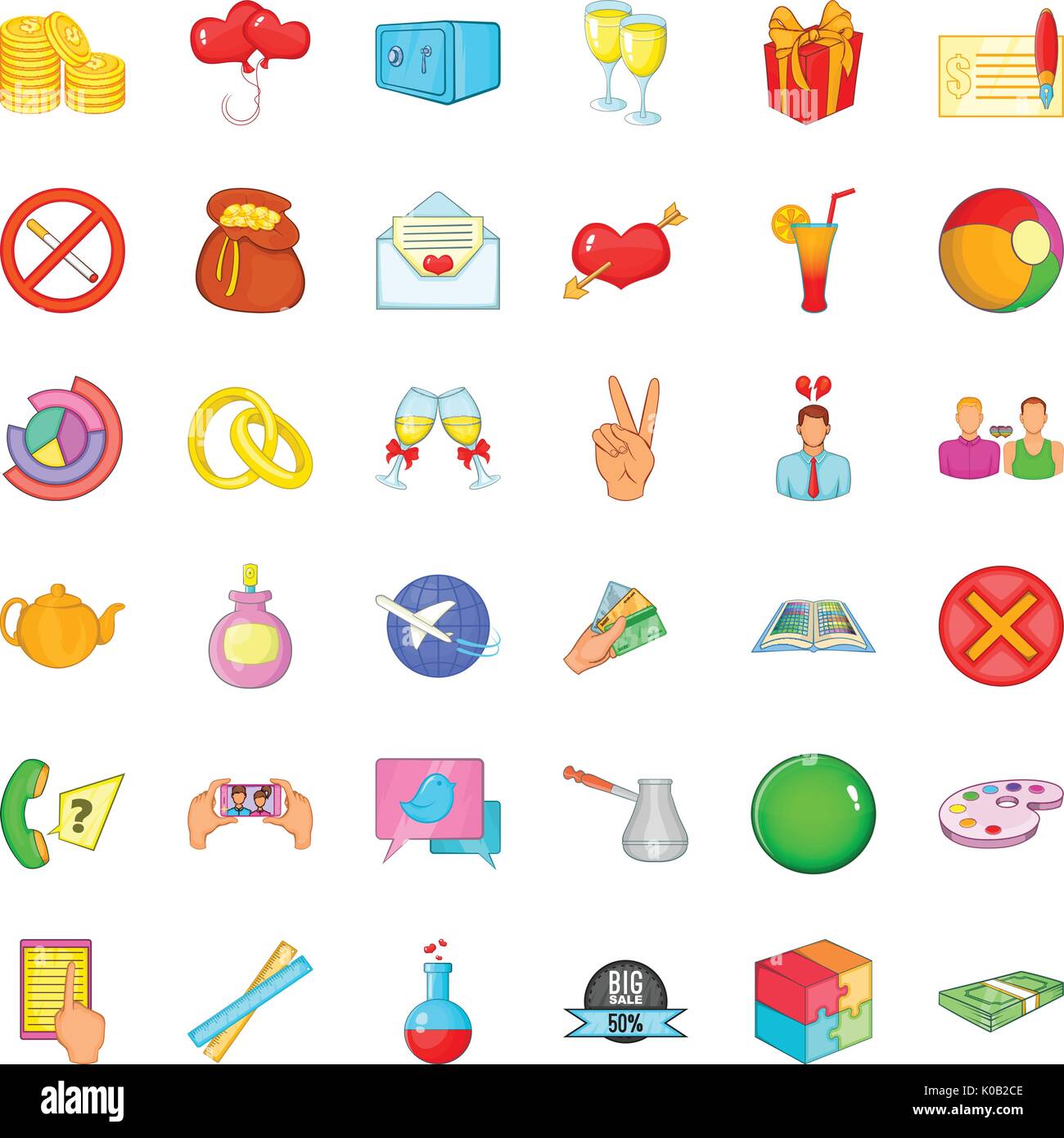 Choice icons set, cartoon style Stock Vector Image & Art - Alamy