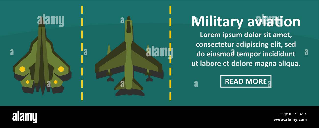 Military aviation banner horizontal concept Stock Vector Image & Art ...