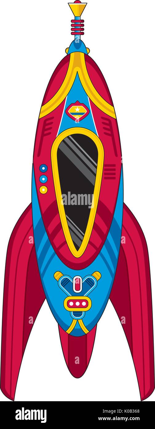 Science Fiction Space Rocket Ship Vector Illustration Stock Vector ...