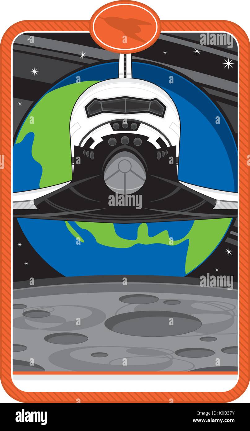 Cartoon Space Shuttle Vector Illustration Stock Vector Image & Art - Alamy