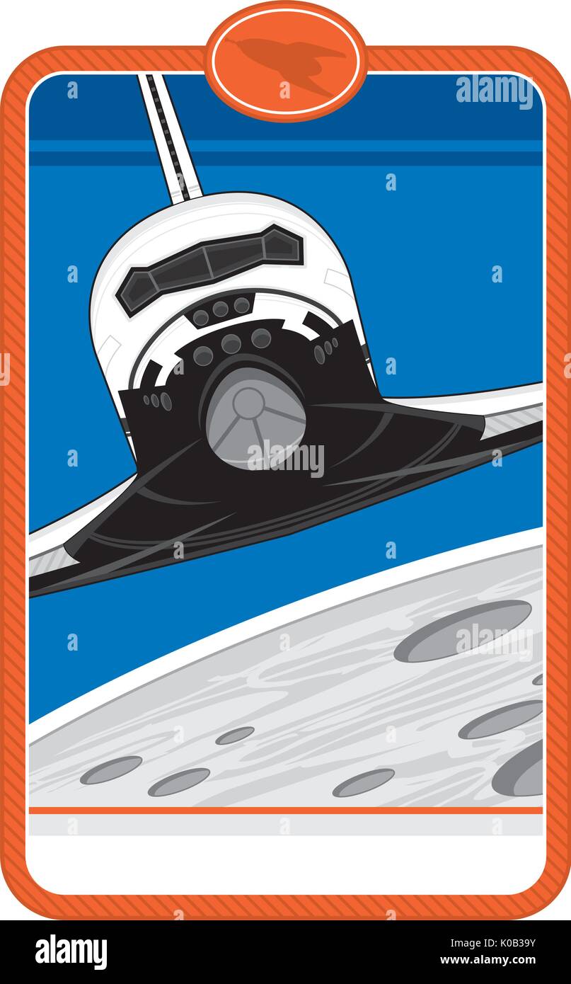 Cartoon Space Shuttle Vector Illustration Stock Vector Image & Art - Alamy