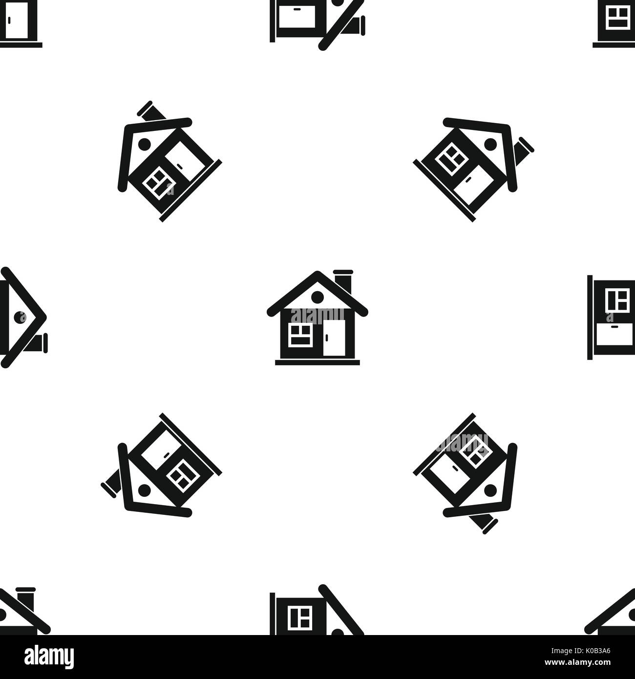House pattern seamless black Stock Vector Image & Art - Alamy