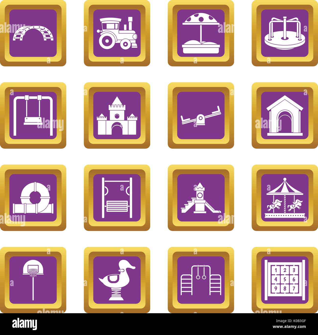 Purple carousel Stock Vector Images - Alamy