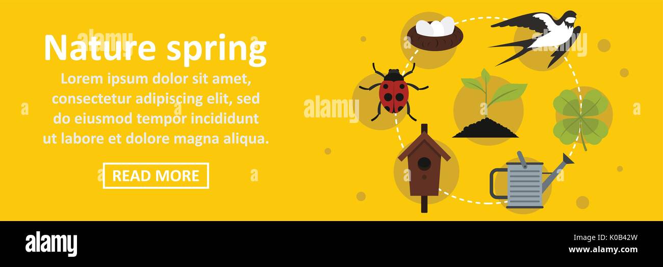 Nature spring banner horizontal concept Stock Vector Image & Art - Alamy