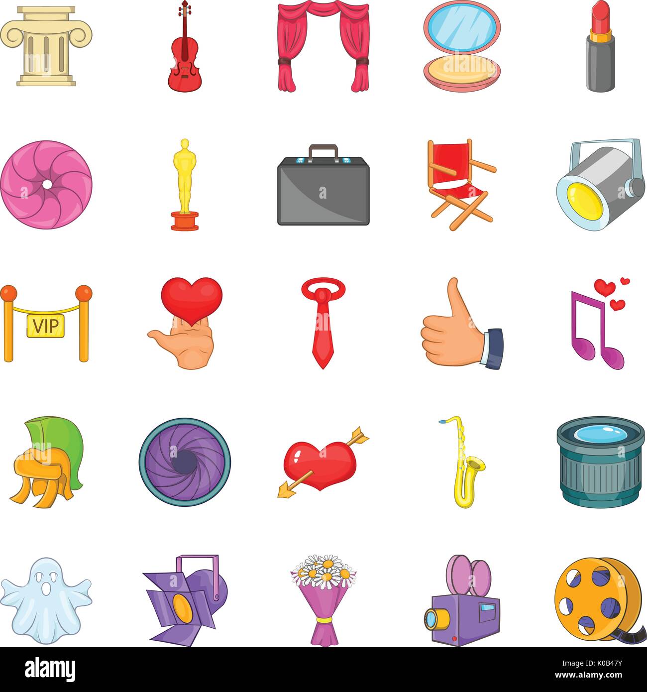 Gaiety icons set, cartoon style Stock Vector Image & Art - Alamy