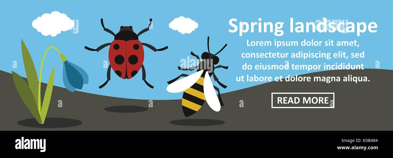 Spring landscape banner horizontal concept Stock Vector Image & Art - Alamy