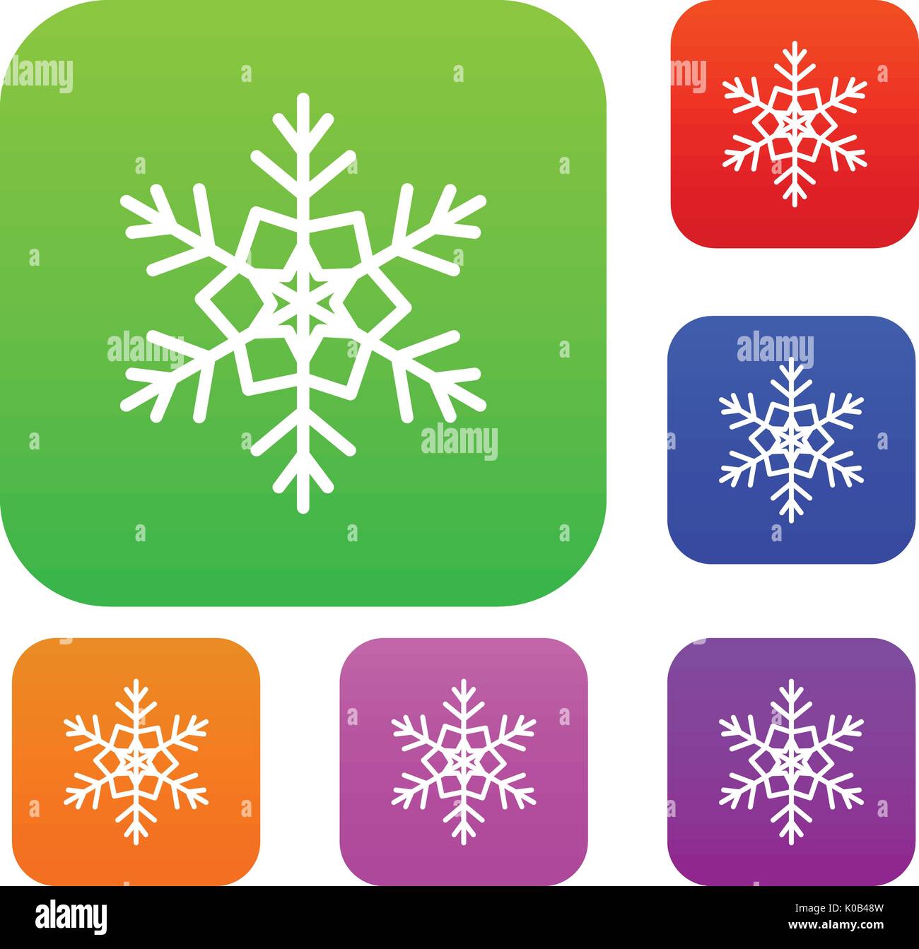 Snowflake set collection Stock Vector Image & Art - Alamy
