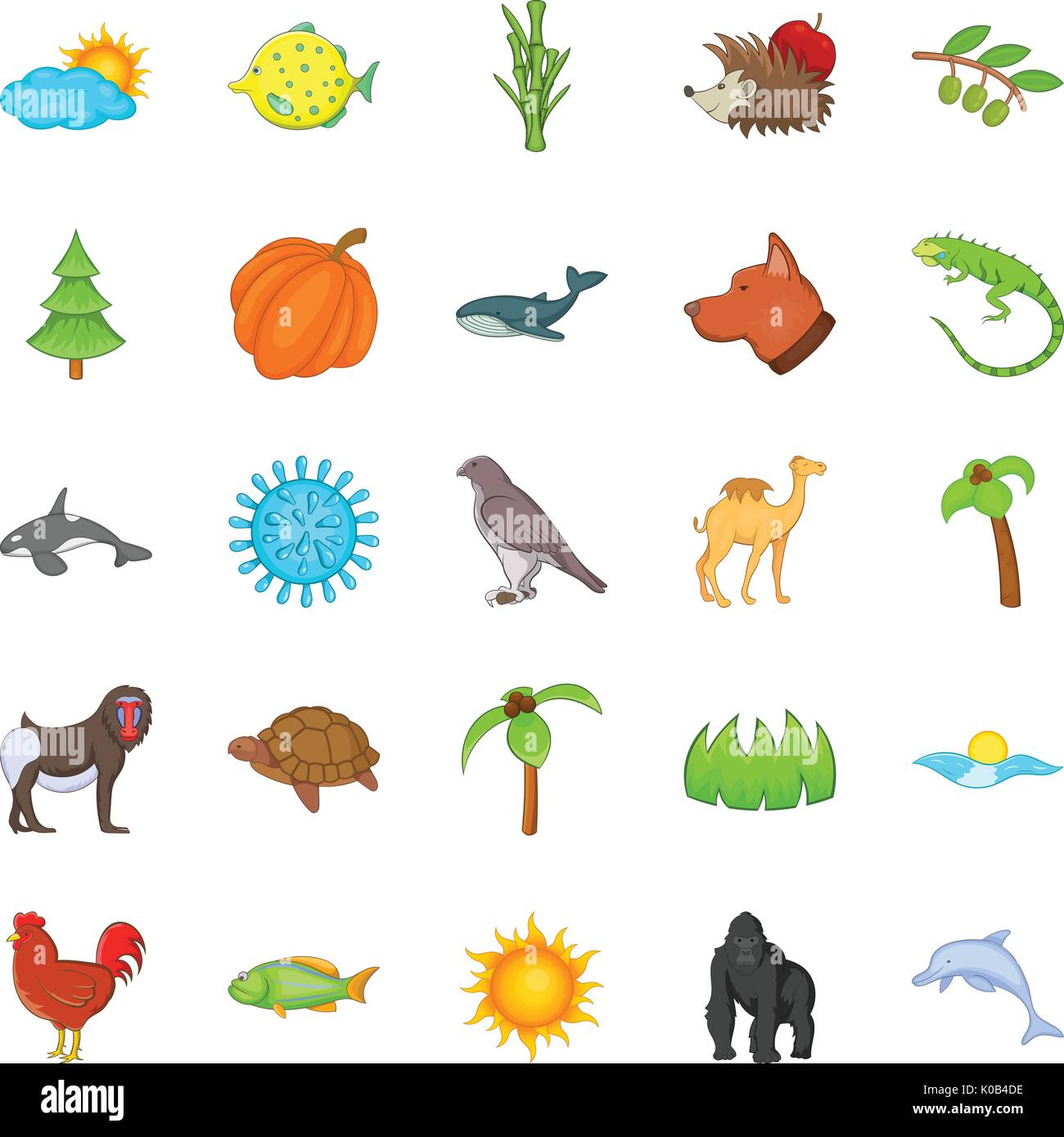 Climate icons set, cartoon style Stock Vector Image & Art - Alamy